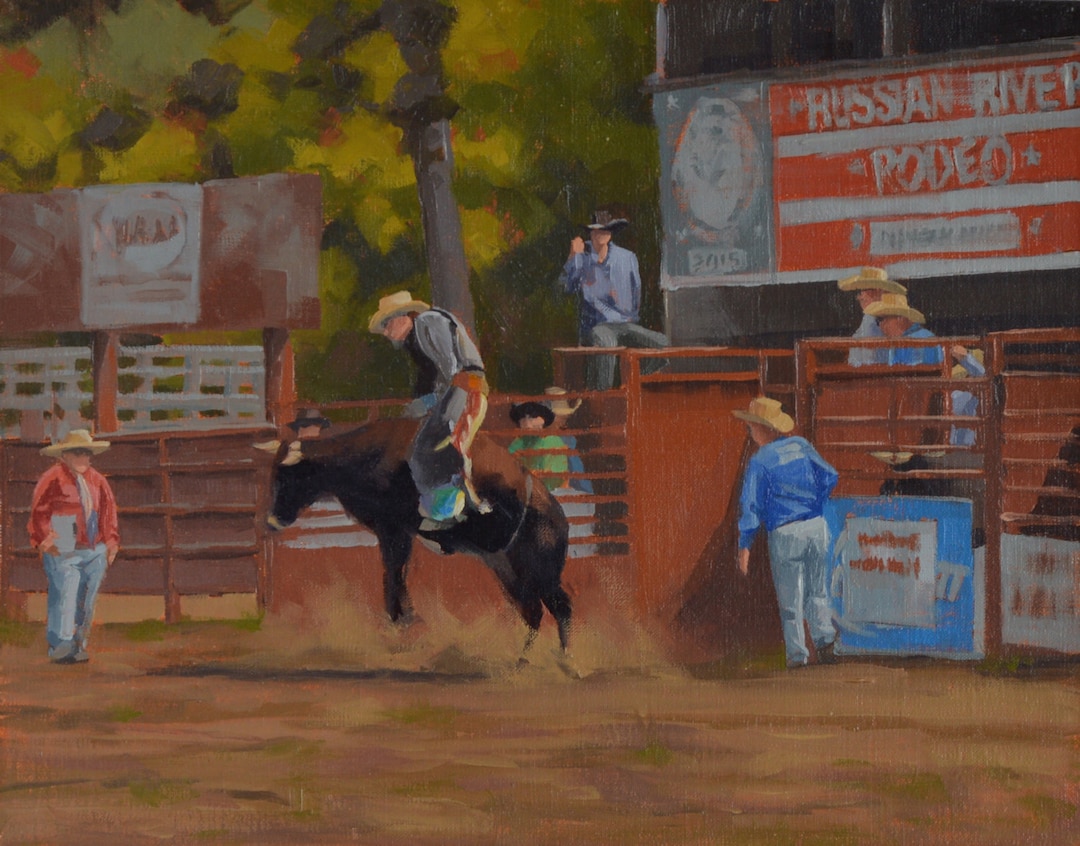 Rodeo Duncan Mills Sonoma County Plein Air Original Oil Painting ...