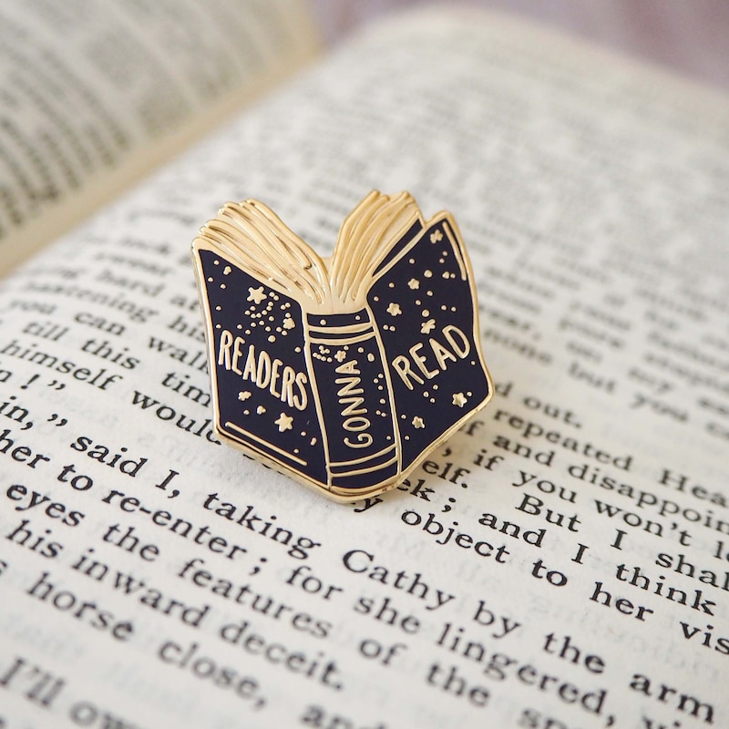 Book Enamel Pin - Etsy