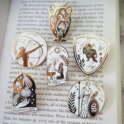 Achilles Enamel Pin Greek Mythology Collection Book Pin - Etsy