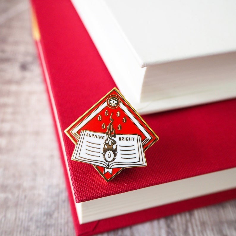 Burning Bright Enamel Pin - Fahrenheit 451 Enamel Pin - Dystopian ...