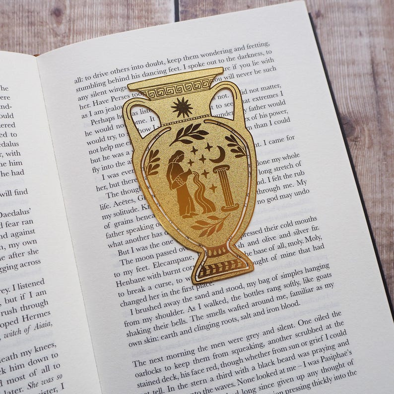 Greek Vase Brass Bookmark - Greek Mythology Bookmark - Ancient Greece ...