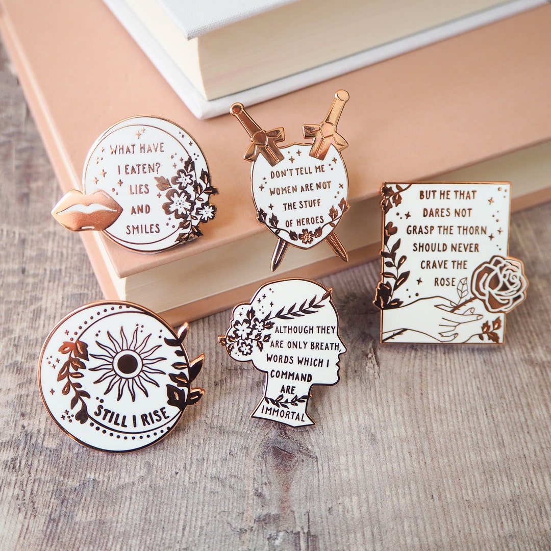 Women Poets Enamel Pin Collection -book Lover - Feminist Pin ...