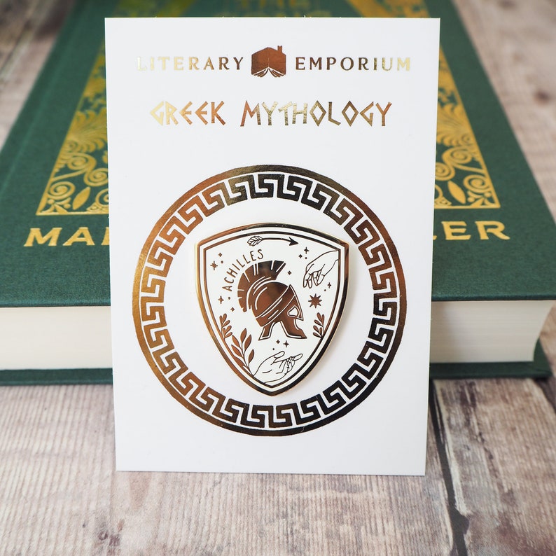 Achilles Enamel Pin Greek Mythology Collection Book Pin - Etsy