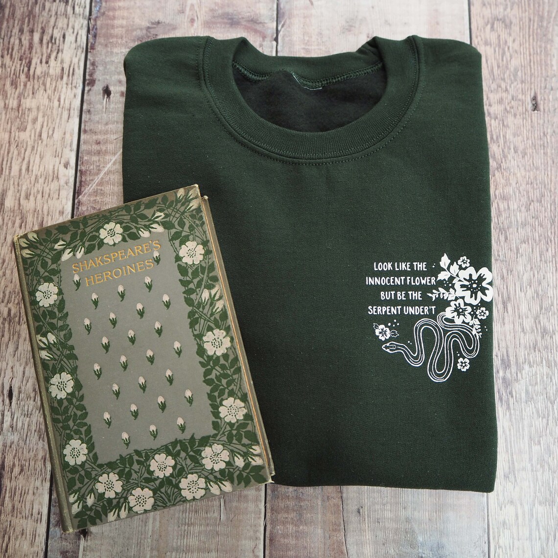 Lady Macbeth Serpent Sweatshirt - Shakespeare Quote Gift – Slogan ...