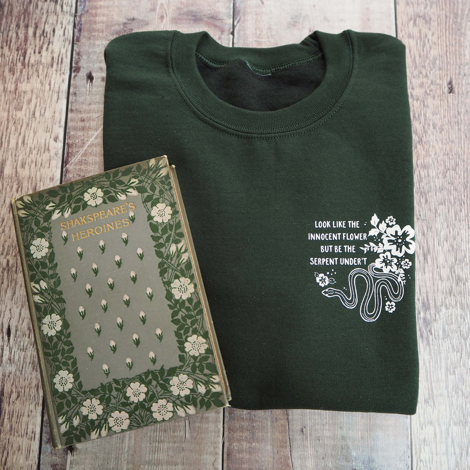 Lady Macbeth Serpent Sweatshirt - Shakespeare Quote Gift – Slogan ...