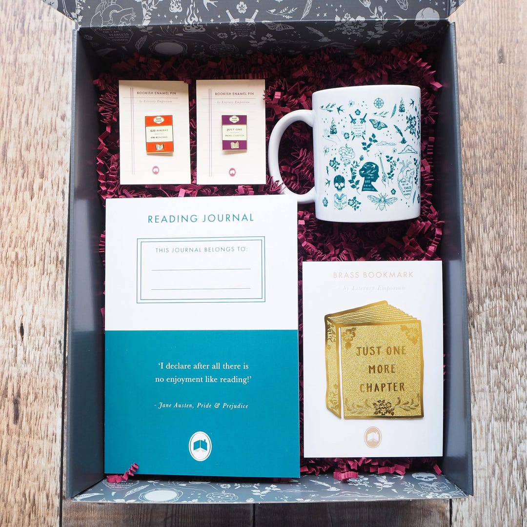 Book Lover Gift Set - Mug Gift Hamper - Reading Journal - Book Gift Box ...