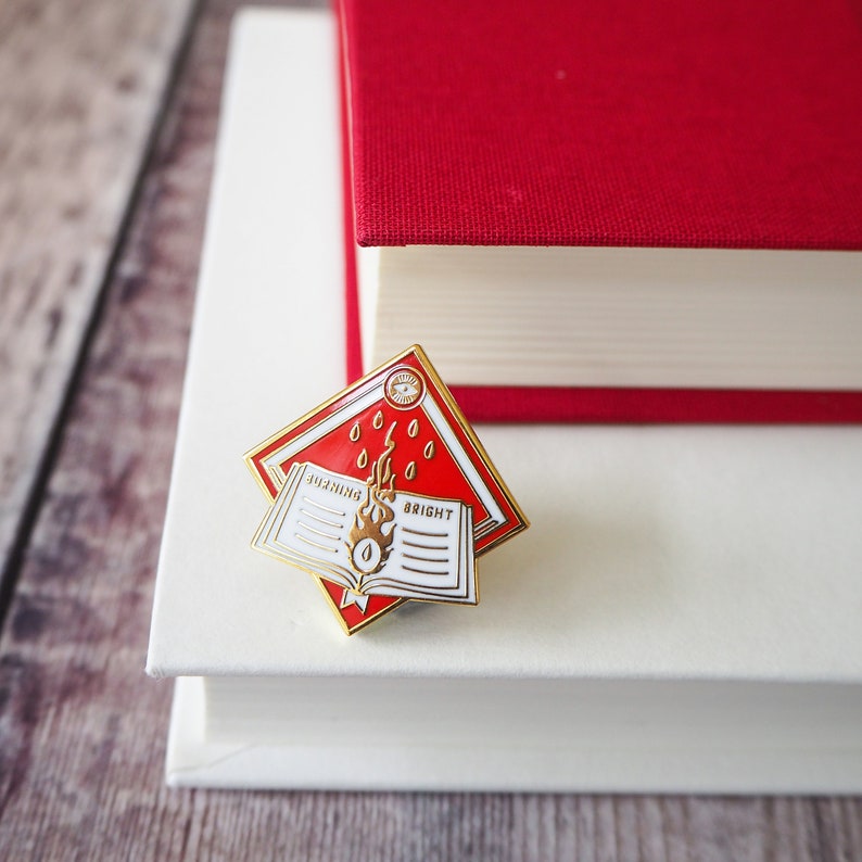 Burning Bright Enamel Pin - Fahrenheit 451 Enamel Pin - Dystopian ...