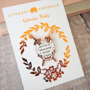 Qiu Jin Enamel Pin - Women Poets Pin Collection - Book Lover - Feminist ...