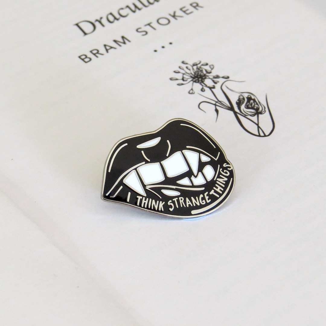 Dracula Enamel Pin - Gothic Literature Collection - Vampire Fang Enamel ...
