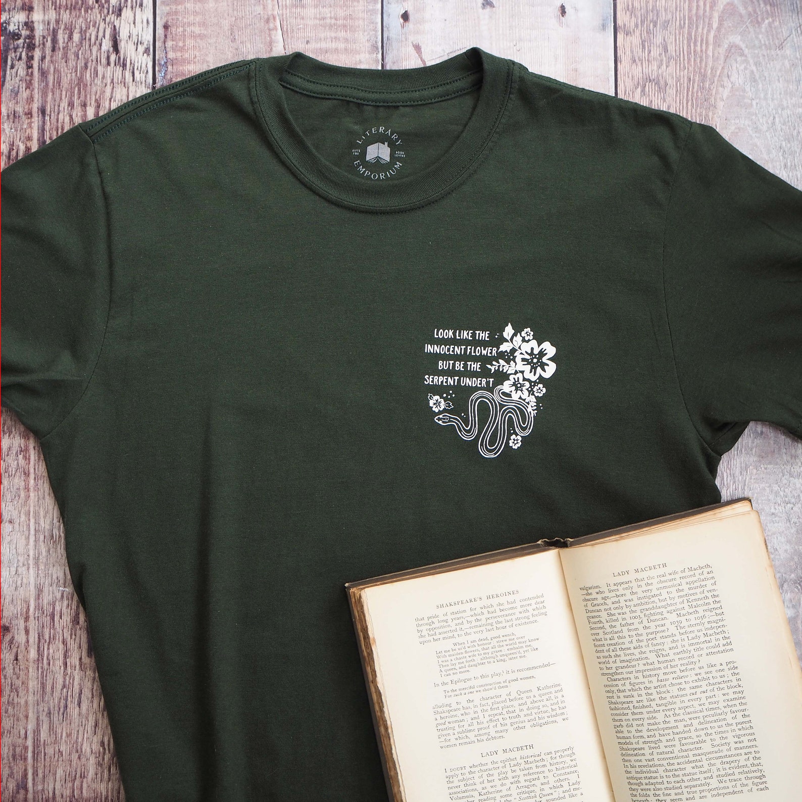 Lady Macbeth Serpent T-shirt - Shakespeare Quote T-shirt - Feminist ...
