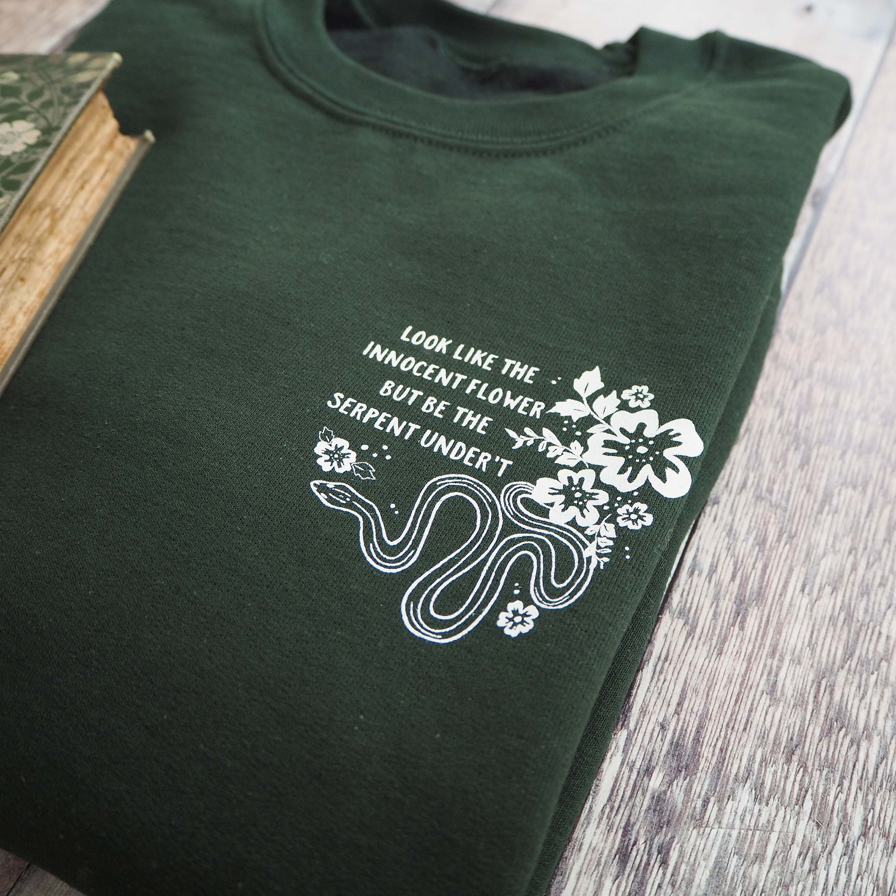 Lady Macbeth Serpent Sweatshirt - Shakespeare Quote Gift – Slogan ...