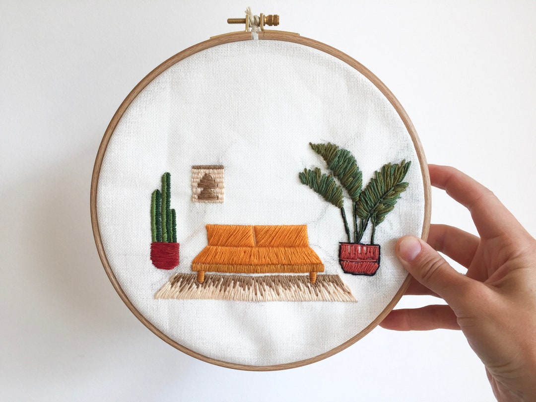 Modern Embroidery 3 Stitch PDF Pattern & How-to Guide Mid Century # ...