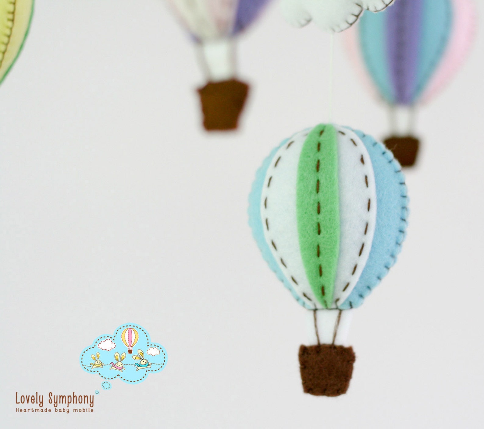 Balloons Baby Crib Mobile Balloons Hanging Mobile Hot Air - Etsy
