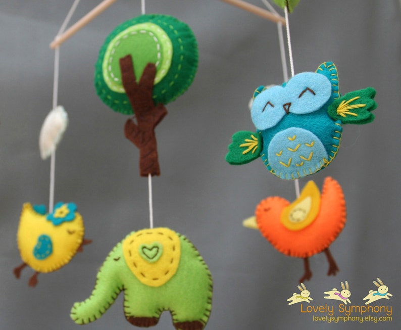 Forest Baby Mobile Animals Baby Mobiles Spring Hanging - Etsy