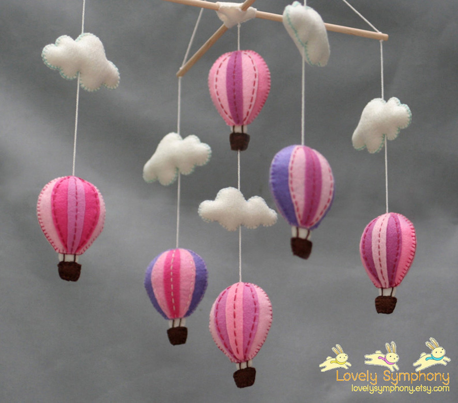 Berry Hot Air Balloons Baby Mobile Sweet Hot Air Balloons - Etsy
