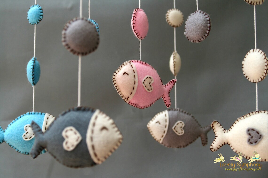 Fishes Baby Mobile Lovely Fishes Hanging Mobile Fishes and - Etsy