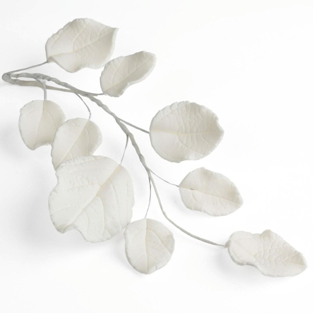 GUM PASTE White ROSE Leave Spray, Cake Decoration, Cake, Filler Flowers ...