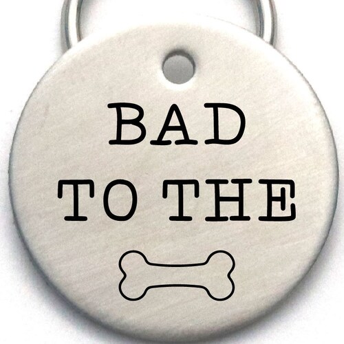 Funny Dog Tag Unique Pet ID Tag Handstamped Cool Dog Tag - Etsy