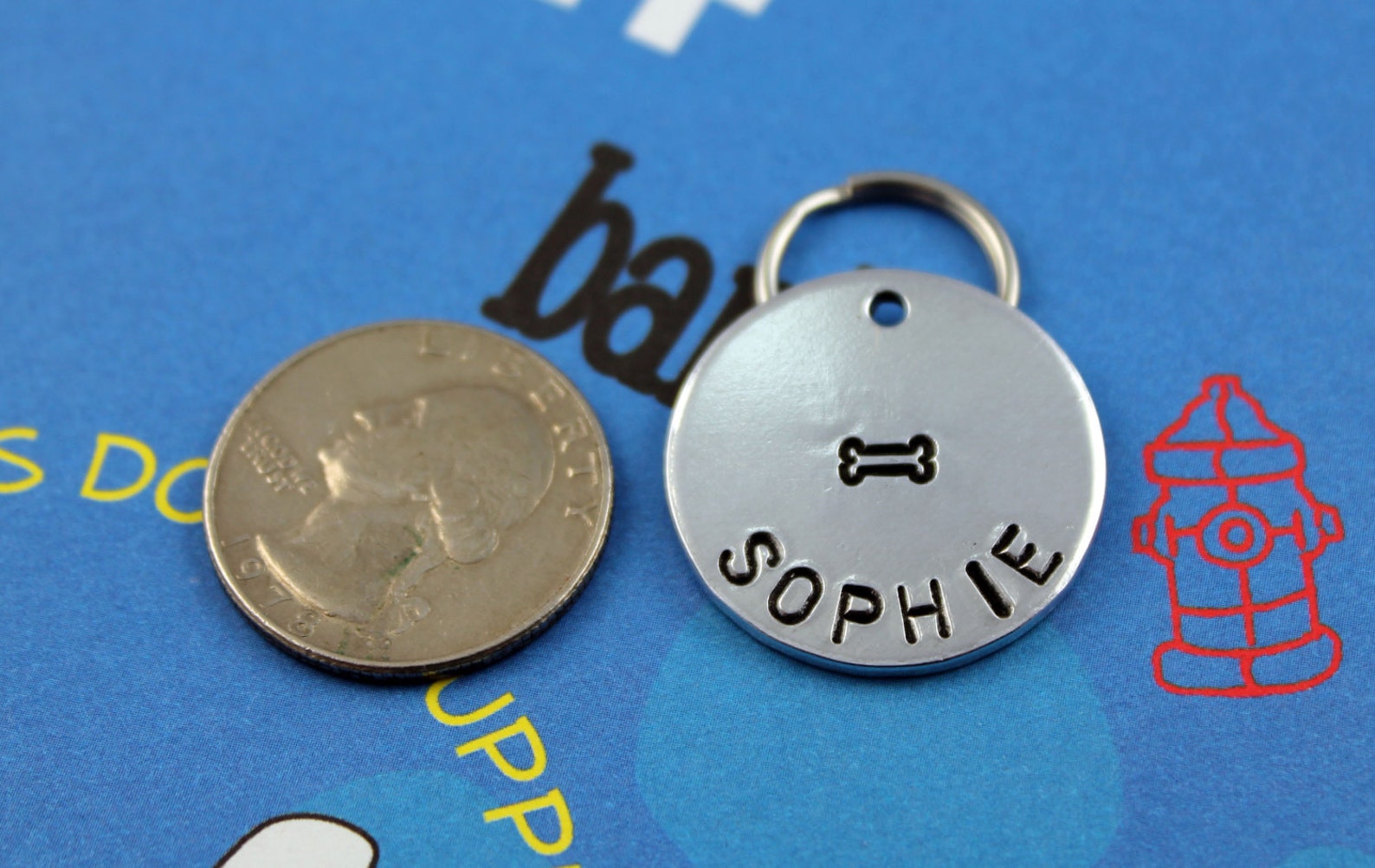 Custom Dog Tag - Metal Pet ID Tag - Hand Stamped Dog Name Tag ...