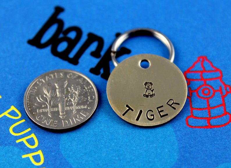 Small Pet Tag Personalized Small Dog Tag Metal Dog ID Tag - Etsy