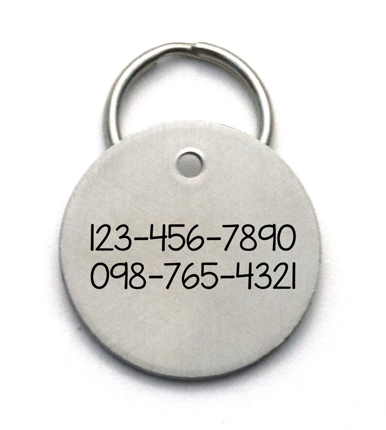 Simple Engraved Dog Tag Your Pet's Name and a Paw Print - Etsy