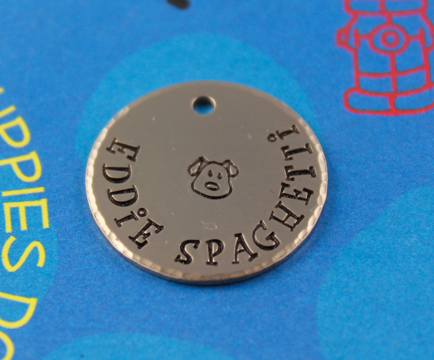 Unique Dog Tag Hand Stamped Custom Pet ID Tag Cute - Etsy