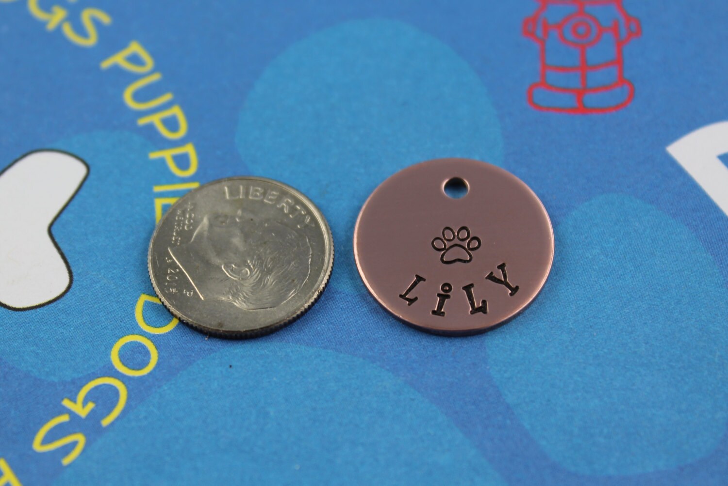 SMALL Dog or Cat Tag Cute Custom Pet Tag Hand-stamped Tag - Etsy