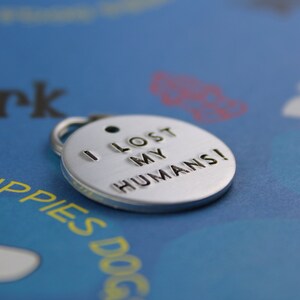 Funny Dog Tag - Unique Pet ID Tag - Handstamped Cool Dog Tag - I Lost ...
