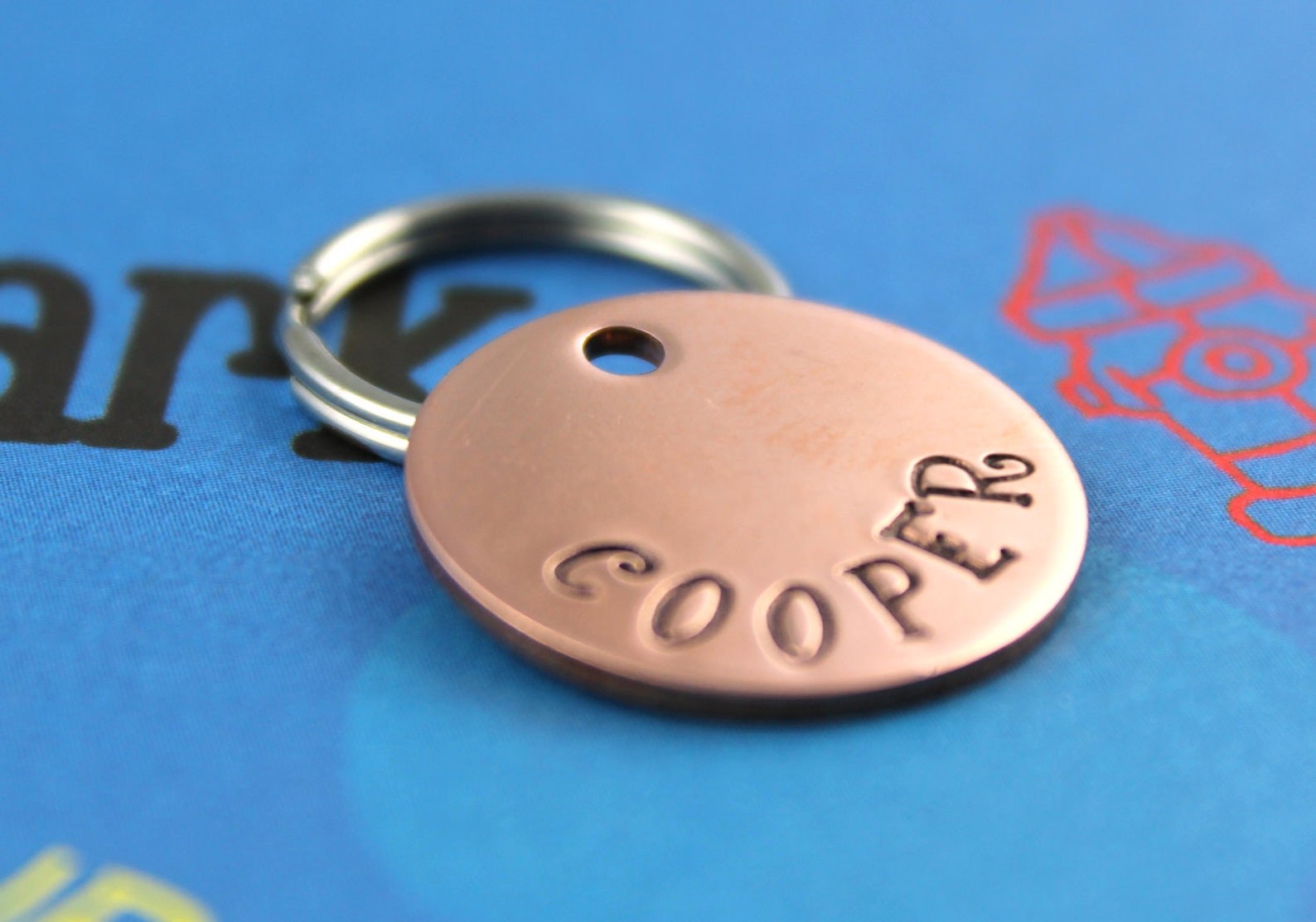 SMALL Dog or Cat Tag - Copper Personalized Pet Tag - Perfect Size for a ...