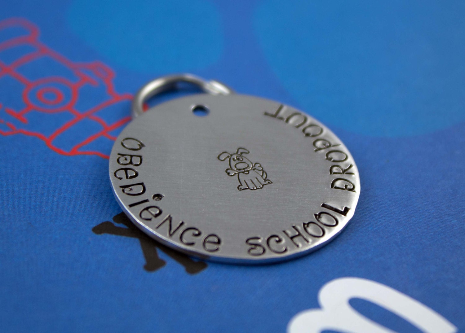 LARGE Dog Tag Personalized Pet ID Tag Handstamped | Etsy