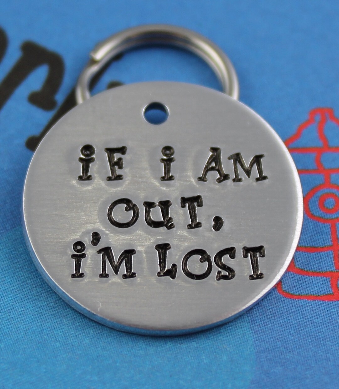 Handstamped Aluminum Pet ID Tag - Personalized Unique Dog Name Tag ...