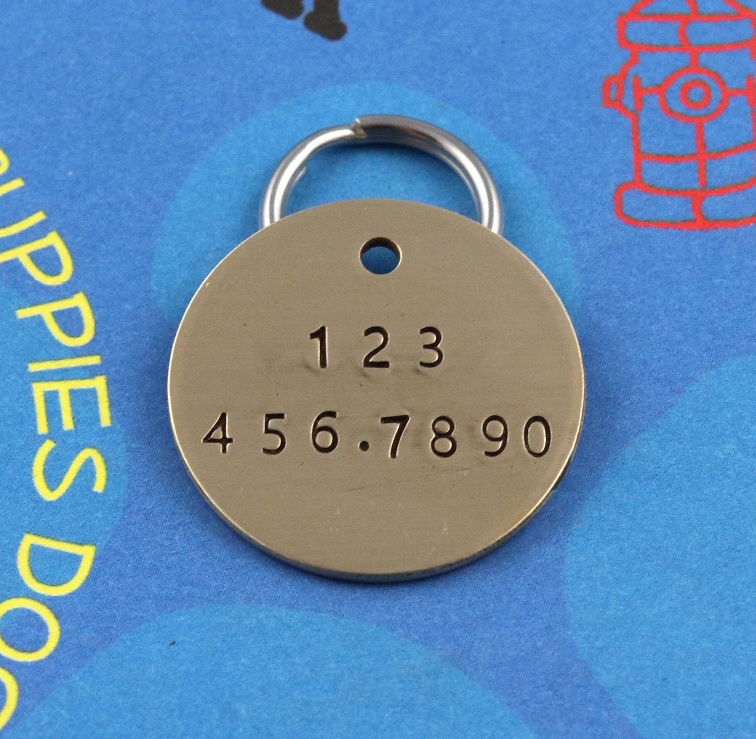 Customized Dog ID Tag - Unique Font - Sturdy Handmade Metal Pet Tag - Etsy