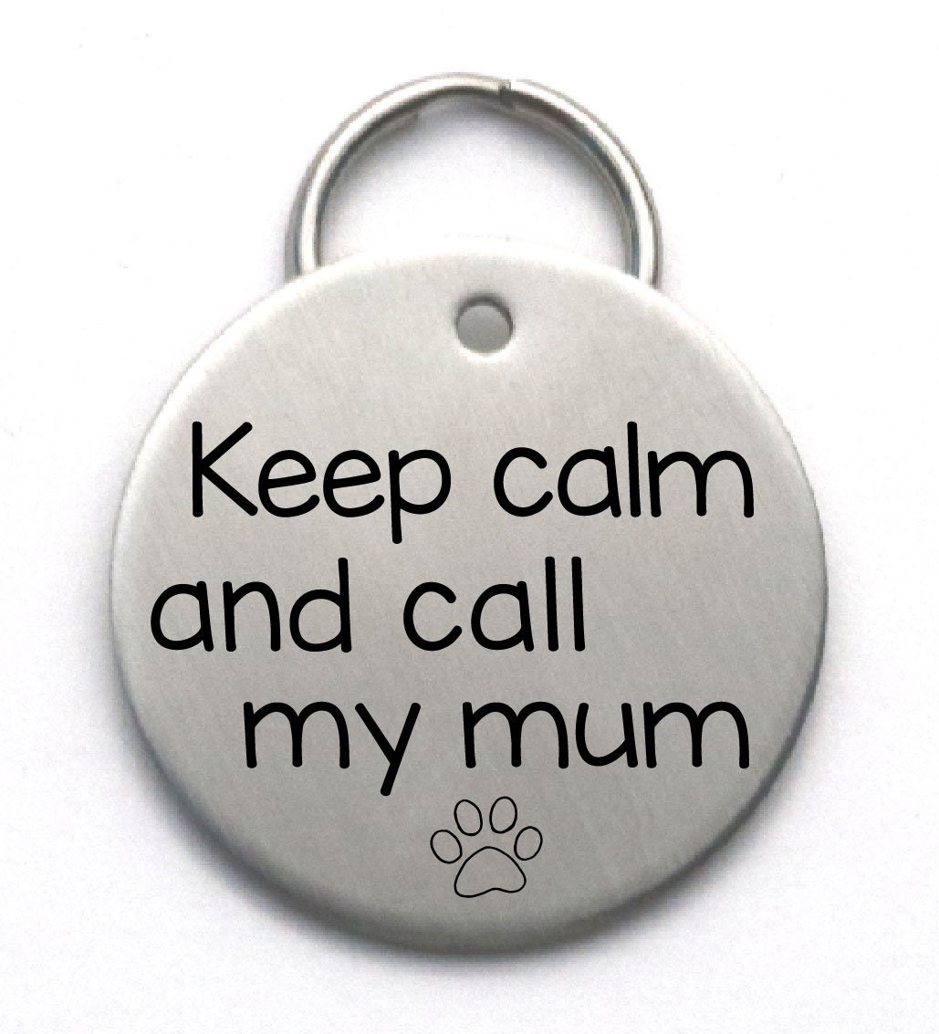 LARGE Personalized Metal Dog Tag Stainless Steel Custom | Etsy