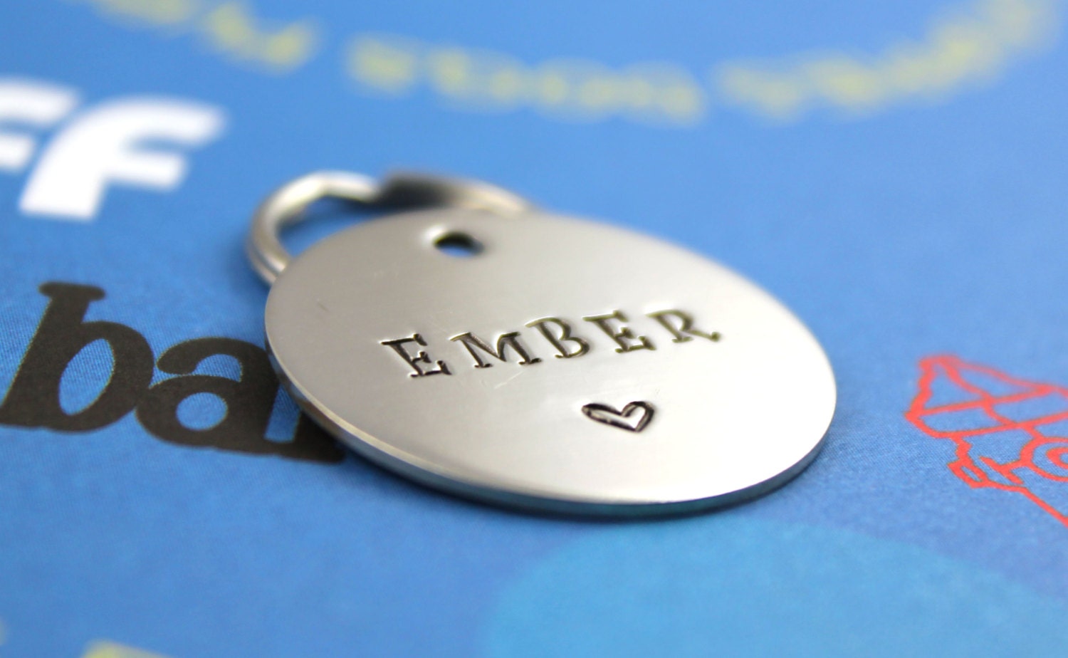 Personalized Aluminum Dog Tag - Hand Stamped Pet Tag - Metal Dog ID Tag ...
