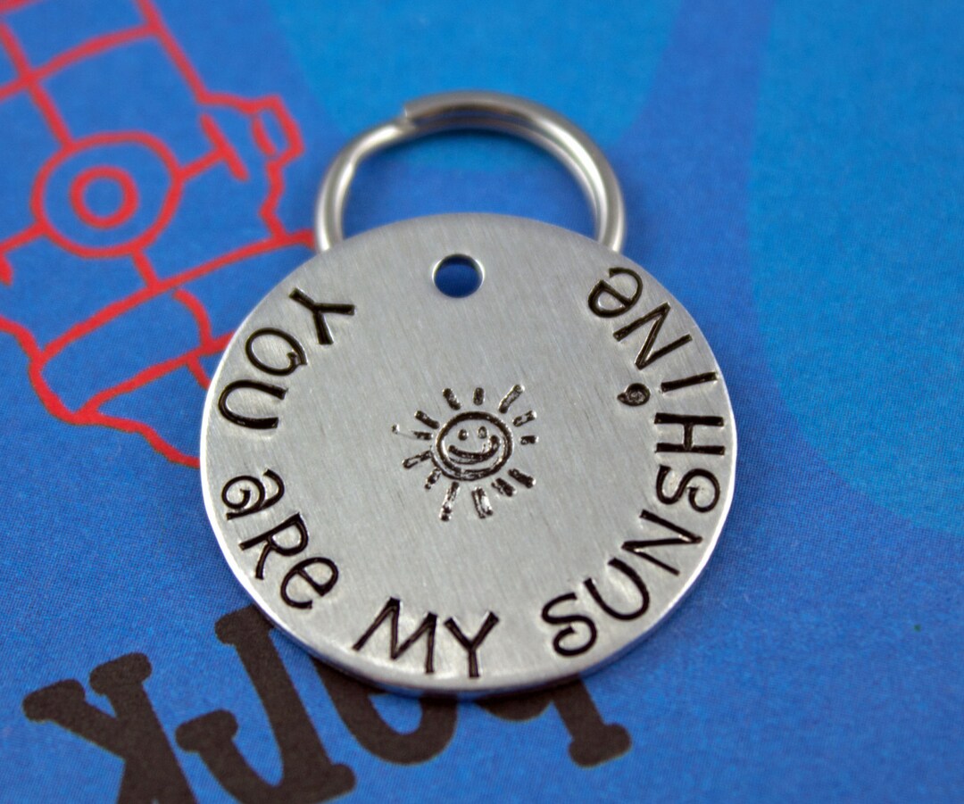 Customized Dog Tag - Metal Pet ID Tag - Hand Stamped Dog or Cat Name ...