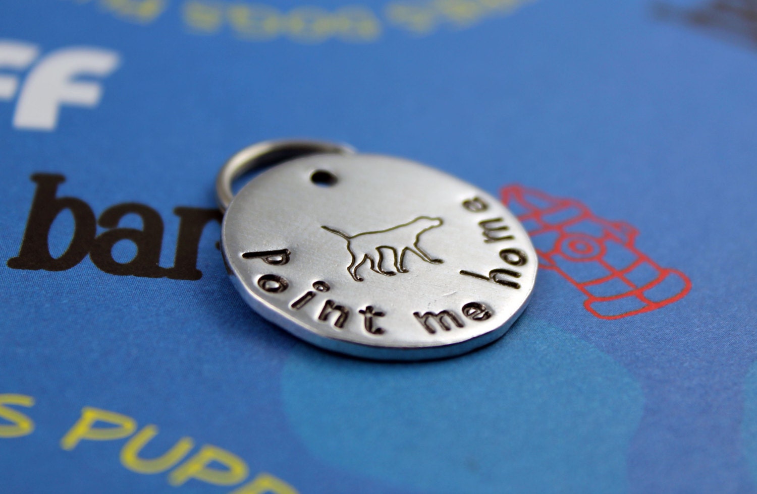 Personalized Dog Tag Hand Stamped English Pointer Pet Tag - Etsy
