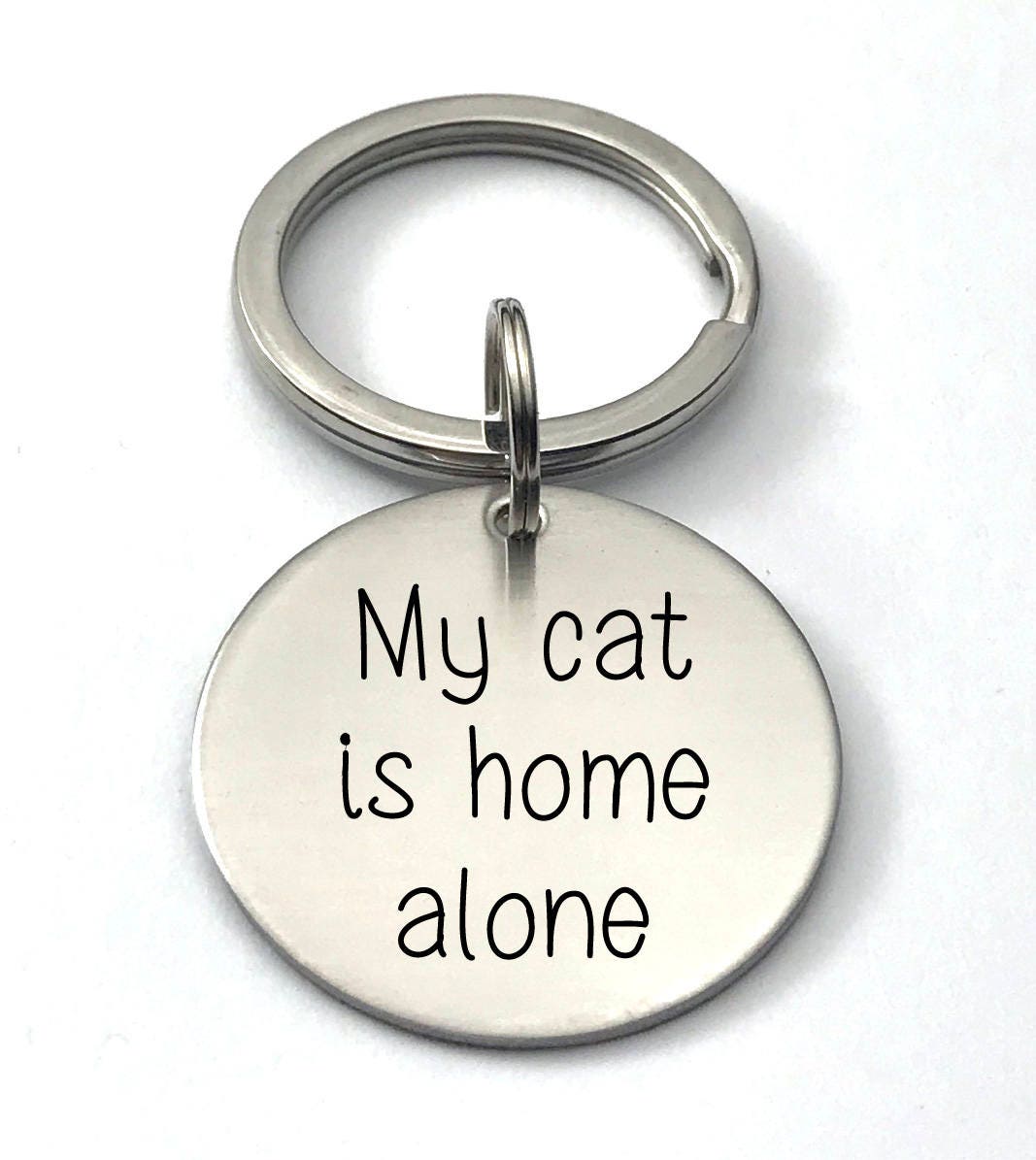 KEY CHAIN - My Pet is Home Alone - Christmas Gift for Dog Lover ...