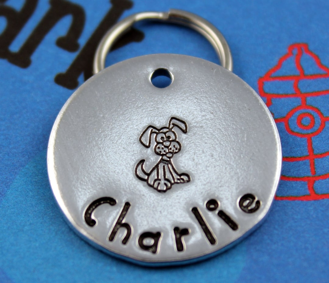 Custom Metal Dog Tag - Unique Pet Tag - Hand Stamped - Custom Dog Name ...