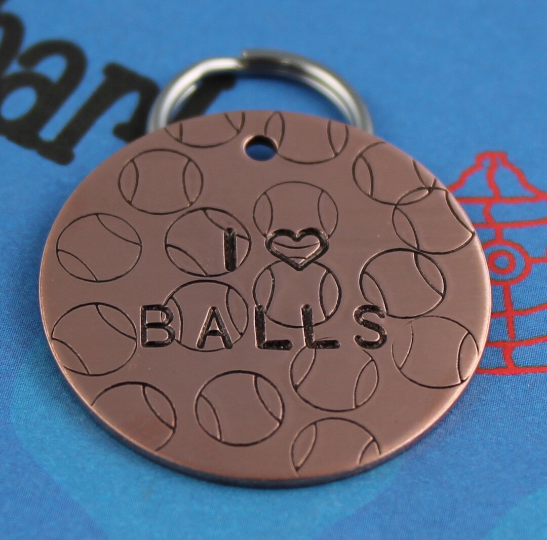 LARGE Dog Tag - Funny Personalized Handstamped Pet Tag - Unique Custom ...