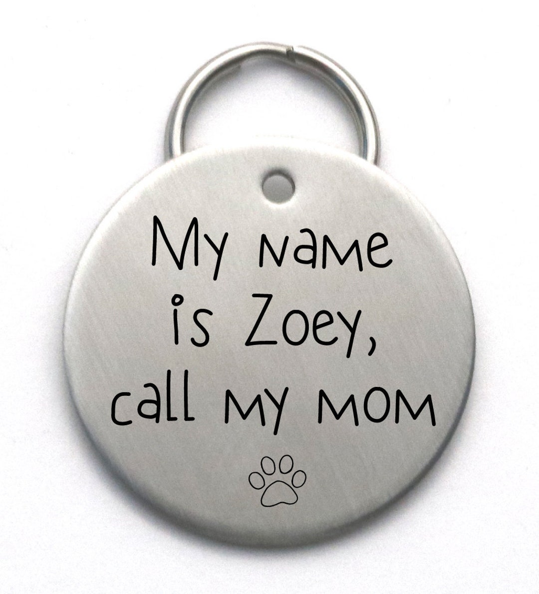 LARGE Dog Tag - Personalized Engraved Pet Tag - Custom Stainless Steel ...