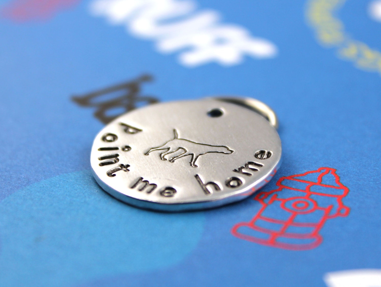 Personalized Dog Tag Hand Stamped English Pointer Pet Tag - Etsy