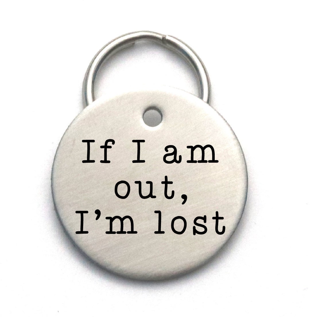Dog ID Tag , If I Am Out, I'm Lost, Strong Stainless Steel Engraved - Etsy