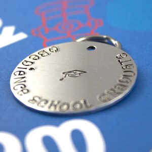LARGE Dog Tag - Personalized Handstamped Pet Tag - Obedience School ...