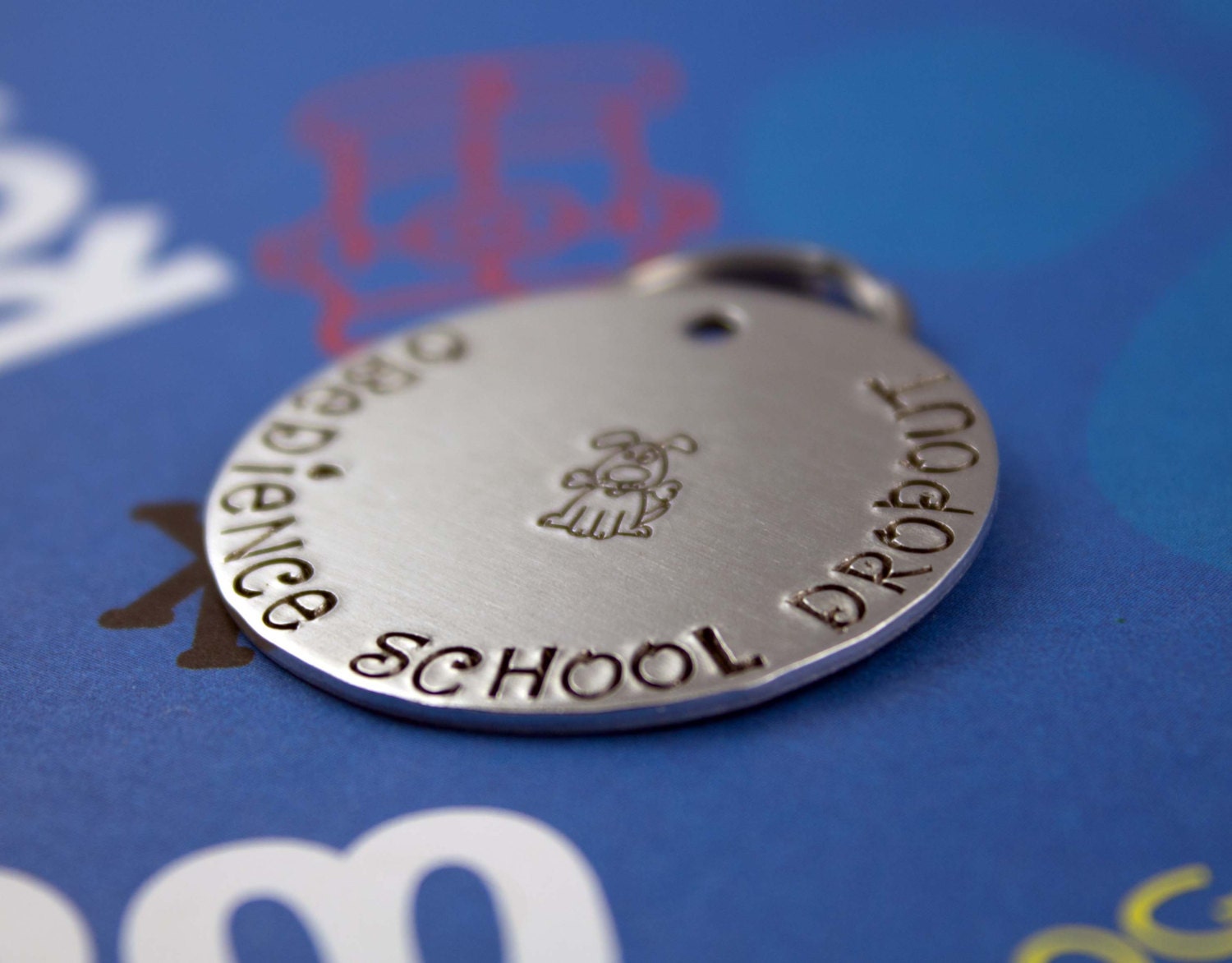 LARGE Dog Tag Personalized Pet ID Tag Handstamped - Etsy