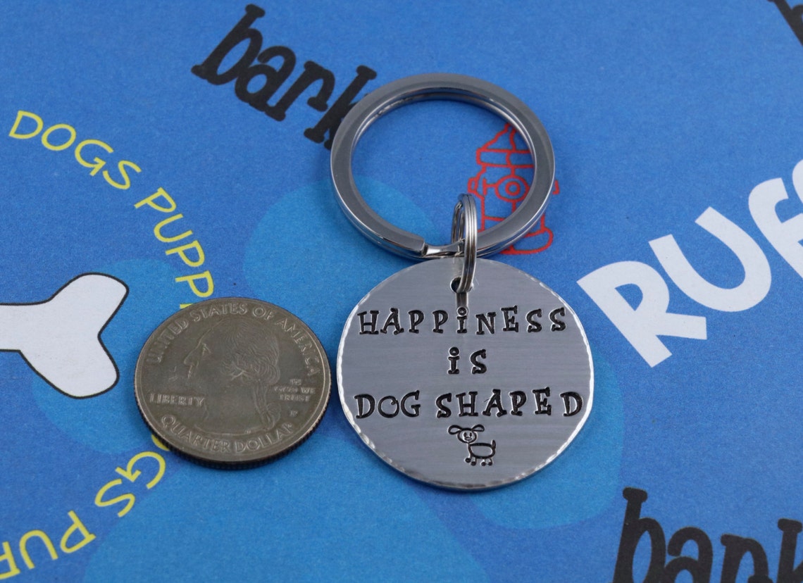 KEY CHAIN Handstamped Metal Keychain Dog Lover's Gift - Etsy