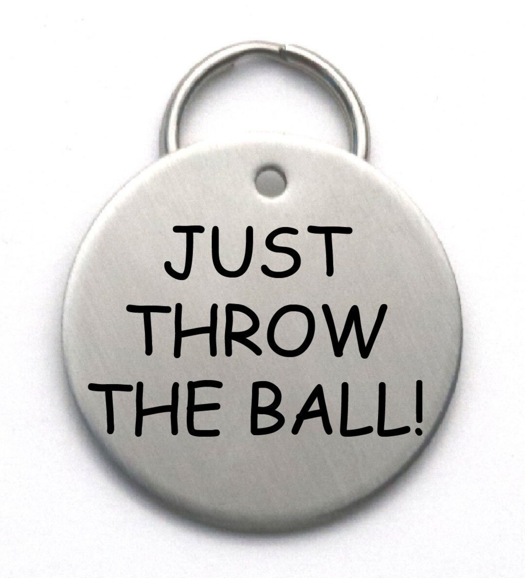 LARGE Customized Dog Tag - Unique Cool Pet Tag - Handstamped - Just ...