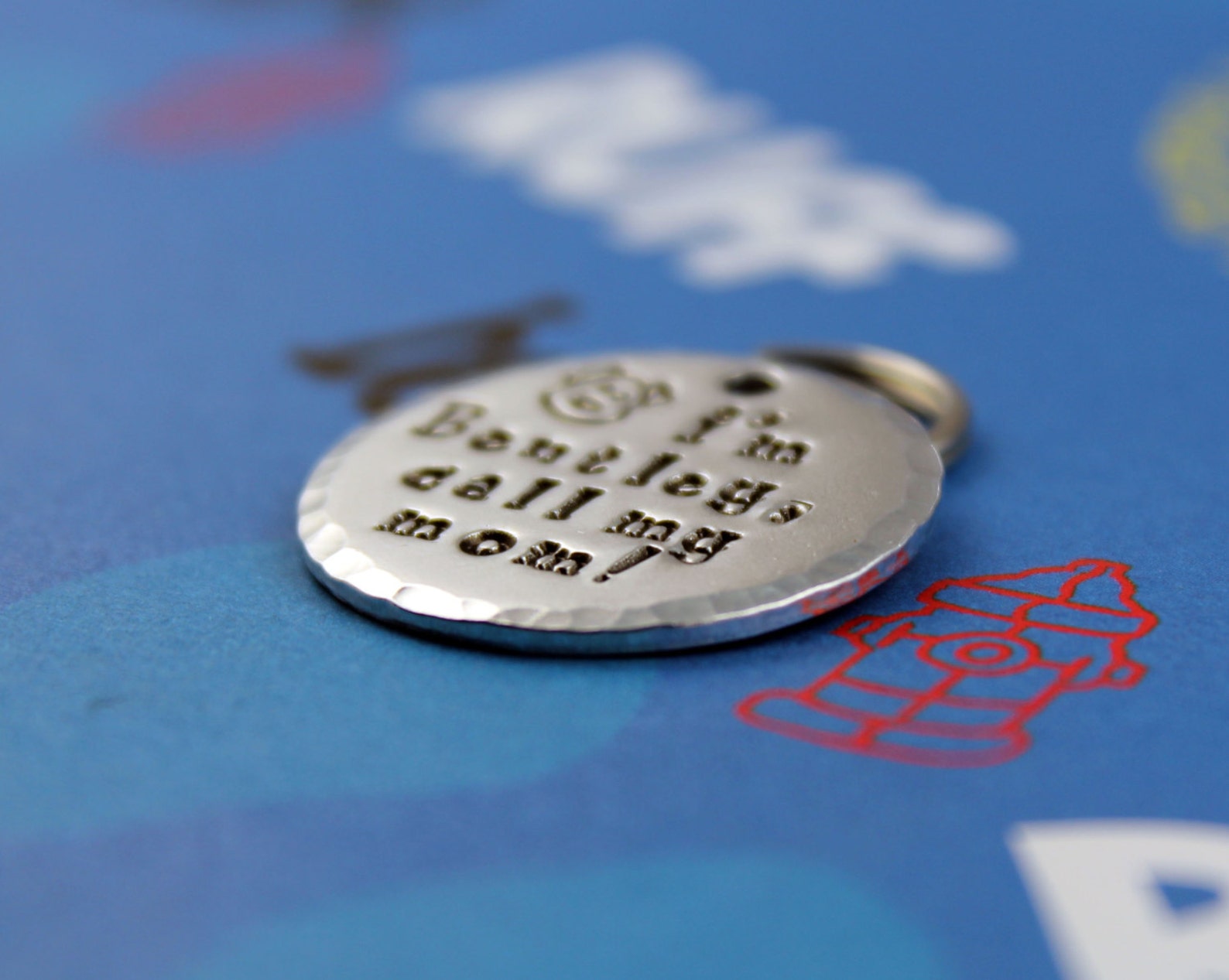 Handstamped Aluminum Pet ID Tag Personalized Unique Dog Name Tag ...