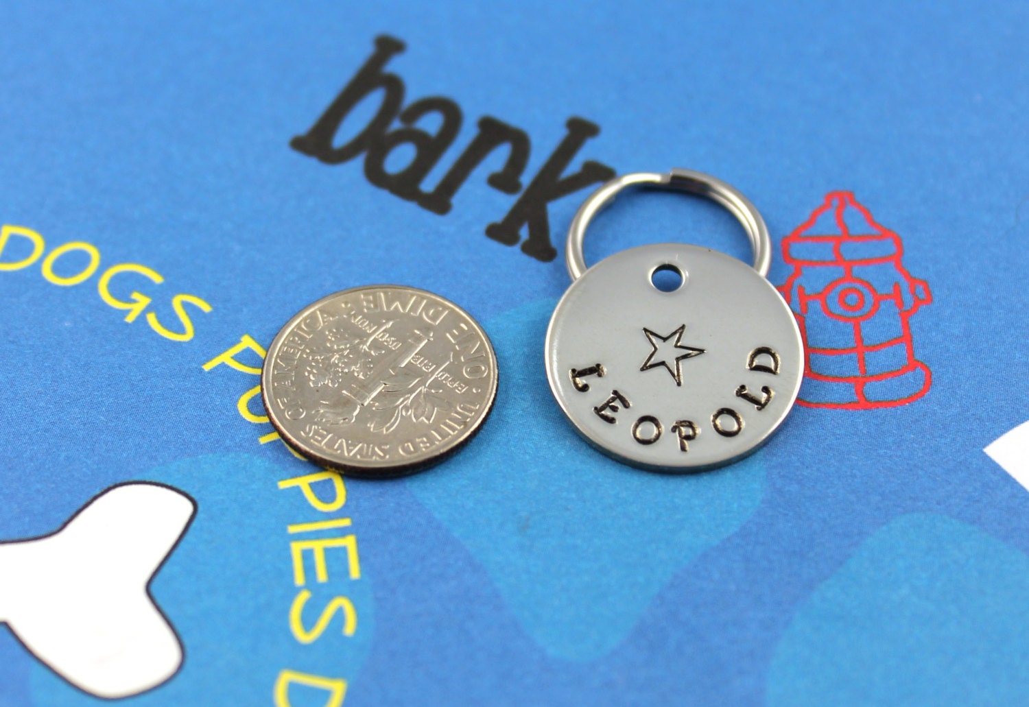 SMALL Dog or Cat Tag Customized Pet Tag Hand-stamped Dog - Etsy