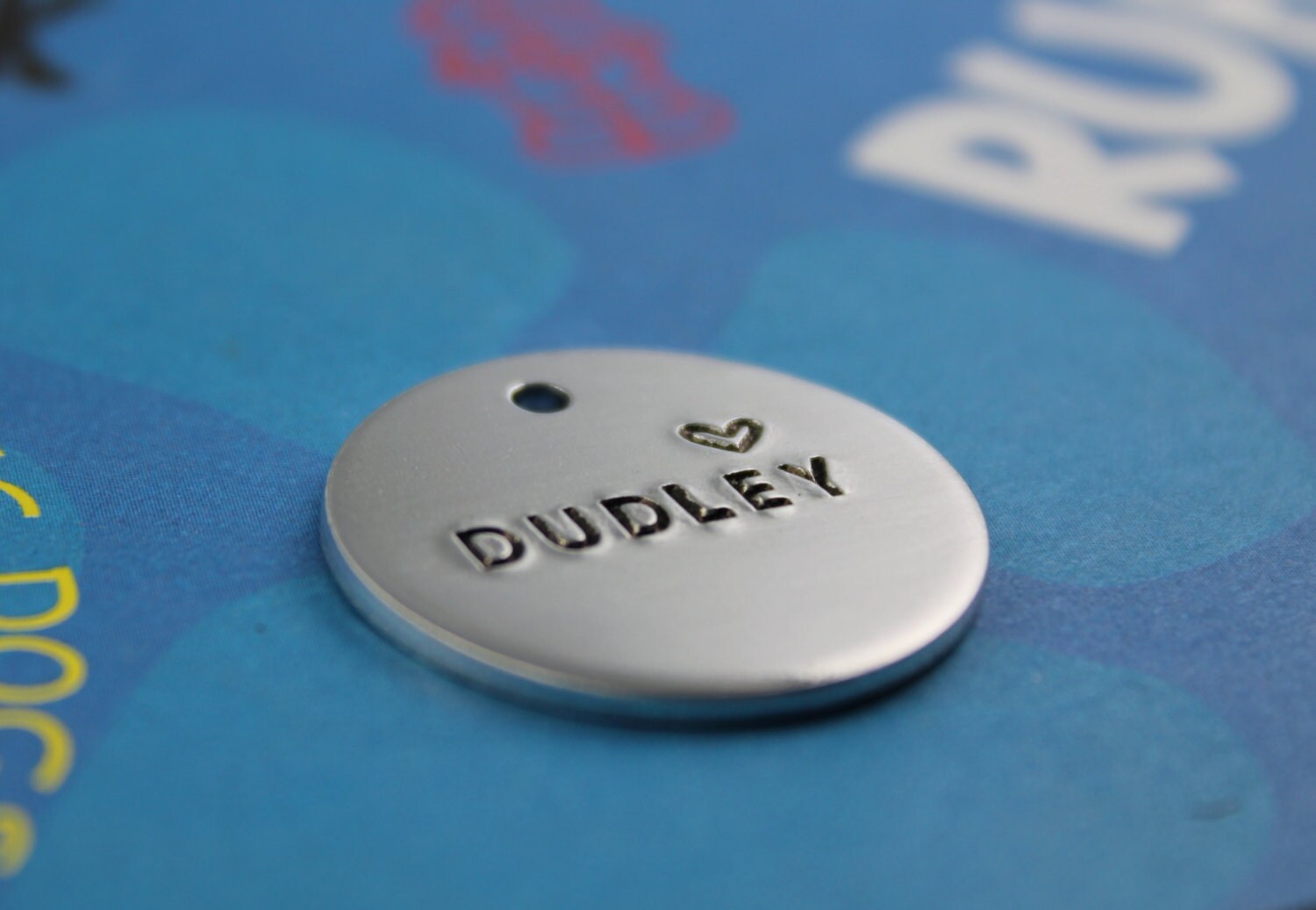 Simple Metal Dog Tag Hand Stamped Pet Tag Metal Dog ID Tag - Etsy