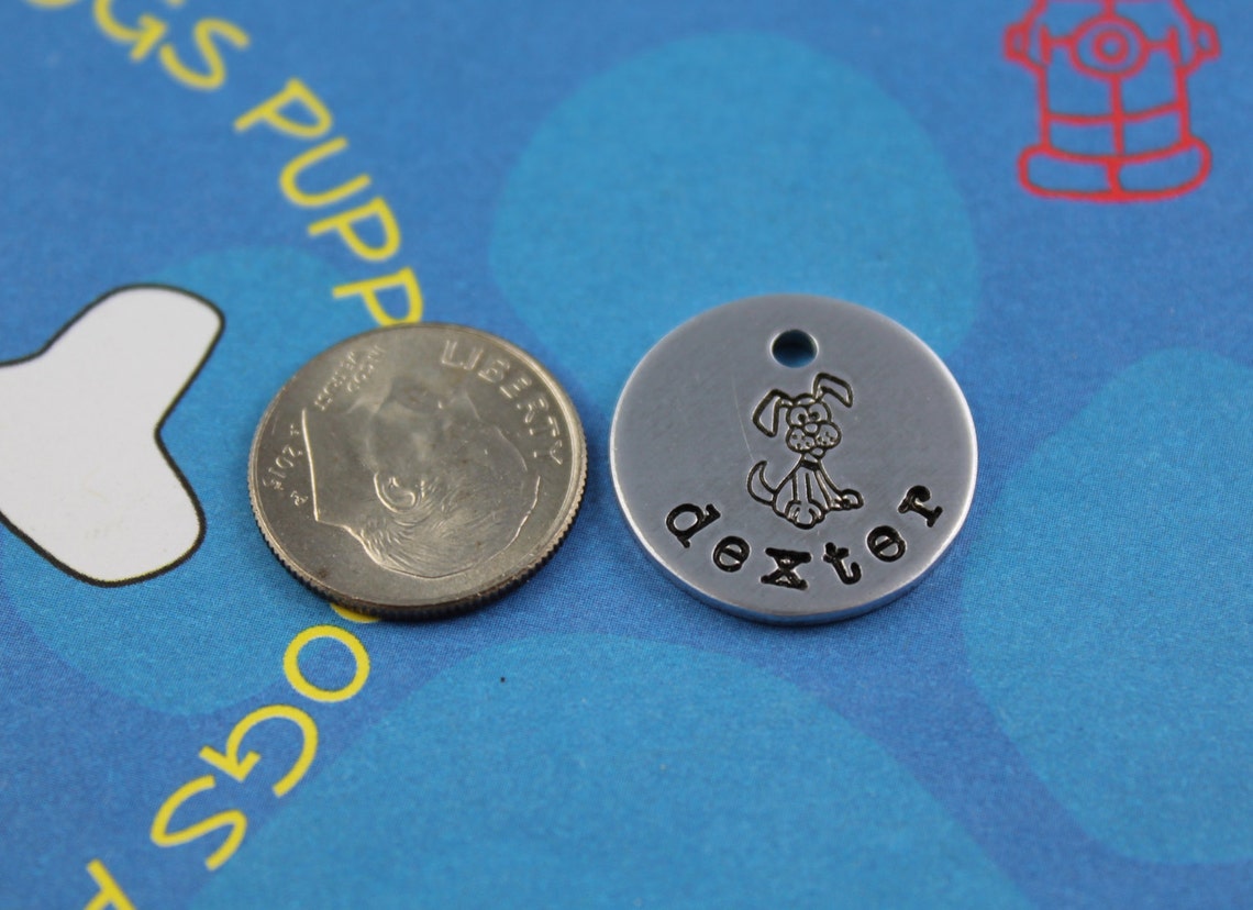 SMALL Dog Tag Cute Customized Pet Tag Small Dog Name Tag | Etsy